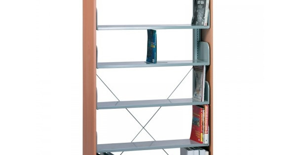 Single Sided Library Shelf C/W 6 Shelves and End Panel
