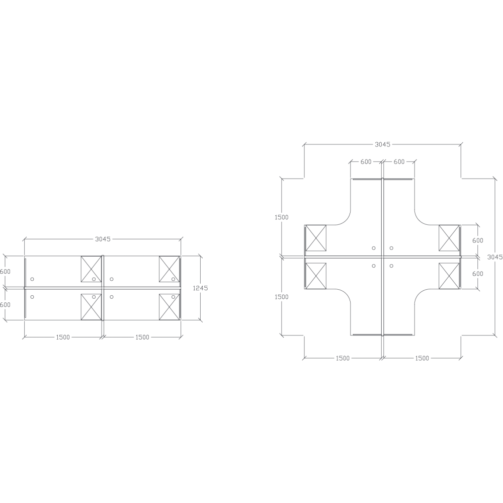 MYND Furniture - L-Shape & Rectangular Cluster Workstations (Up to 8 Pax)